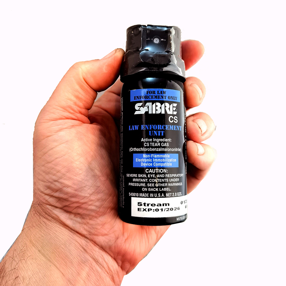 Spray de Pimenta Sabre CS Uso Policial com Gás Lacrimogênio - SPRAY DE ...