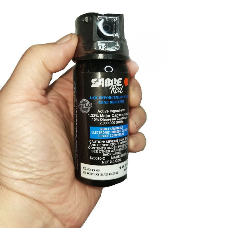 Spray de Pimenta Sabre Red Jato em Cone 60ml Uso Policial - SPRAY DE PIMENTA E ARMAS DE CHOQUE ...