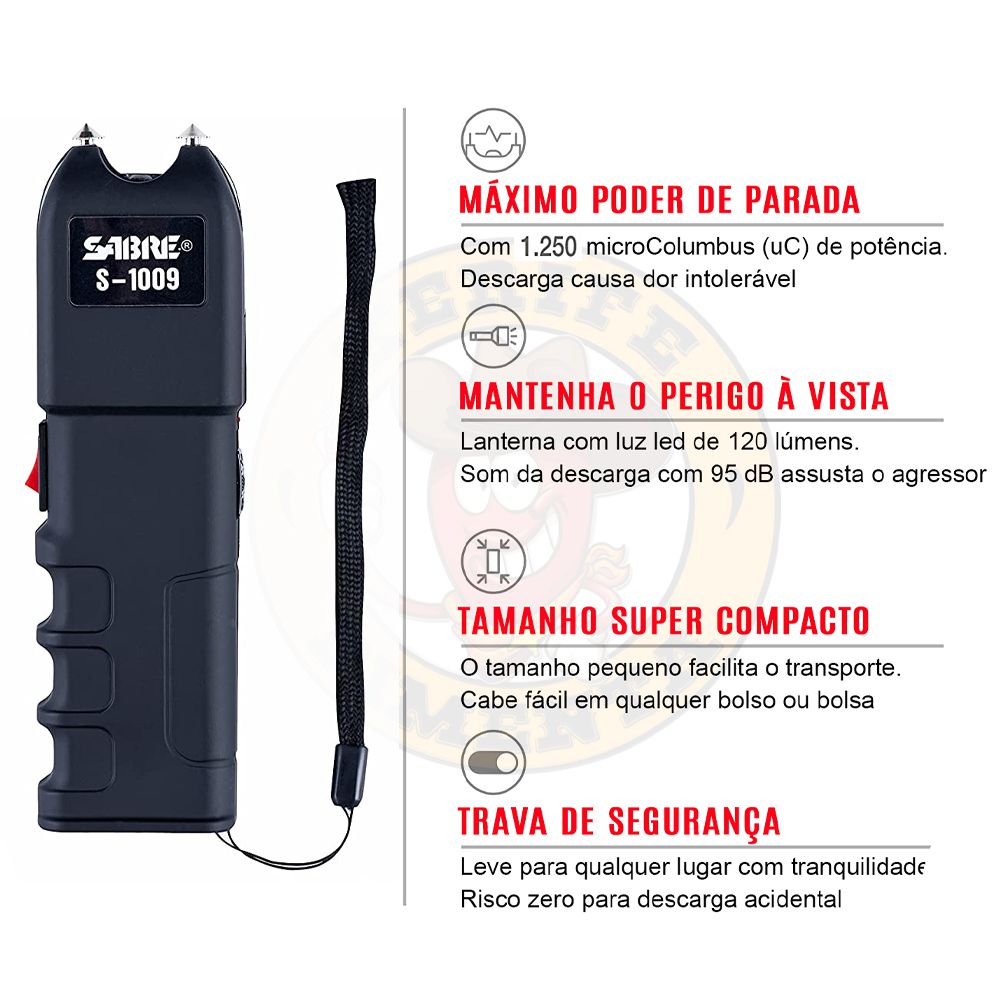 Kit Arma de Choque Taser e Spray de Pimenta Sabre Red - SPRAY DE ...