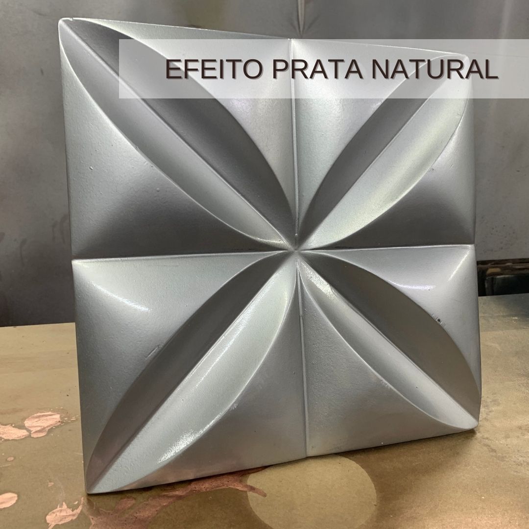 Tinta metálica efeito Prata Natural - base automotiva - kit 3,6L - Aço ...