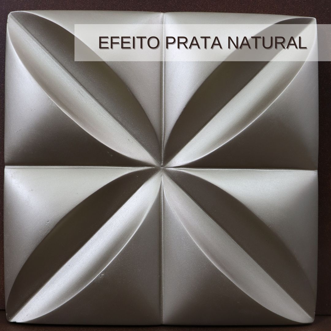 Tinta metálica efeito Prata Natural - base automotiva - mini kit 900ml ...