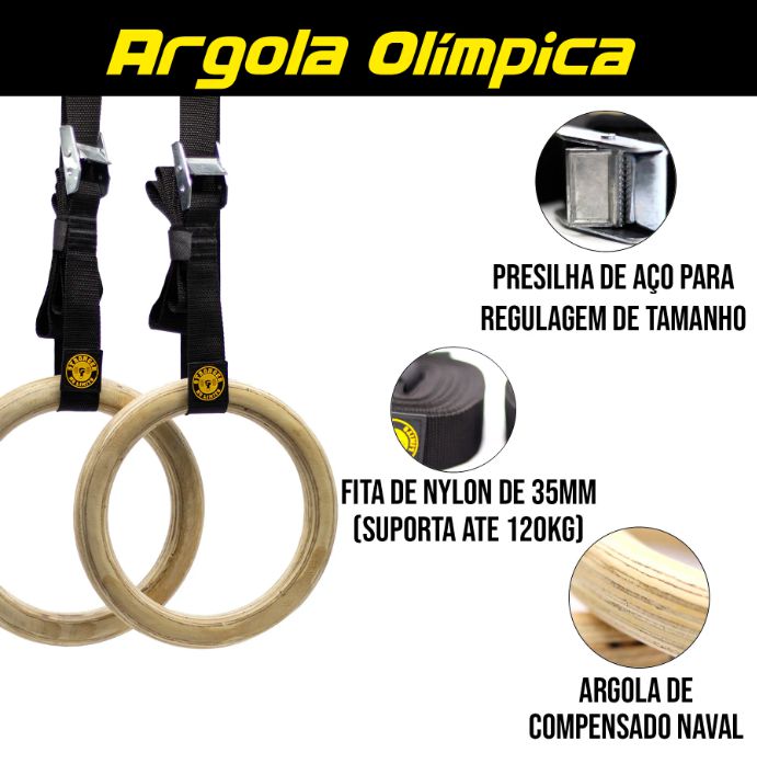 Argola de Madeira - Olímpica - Com Fitas de 7m - NIVEL BOX Equipamentos ...