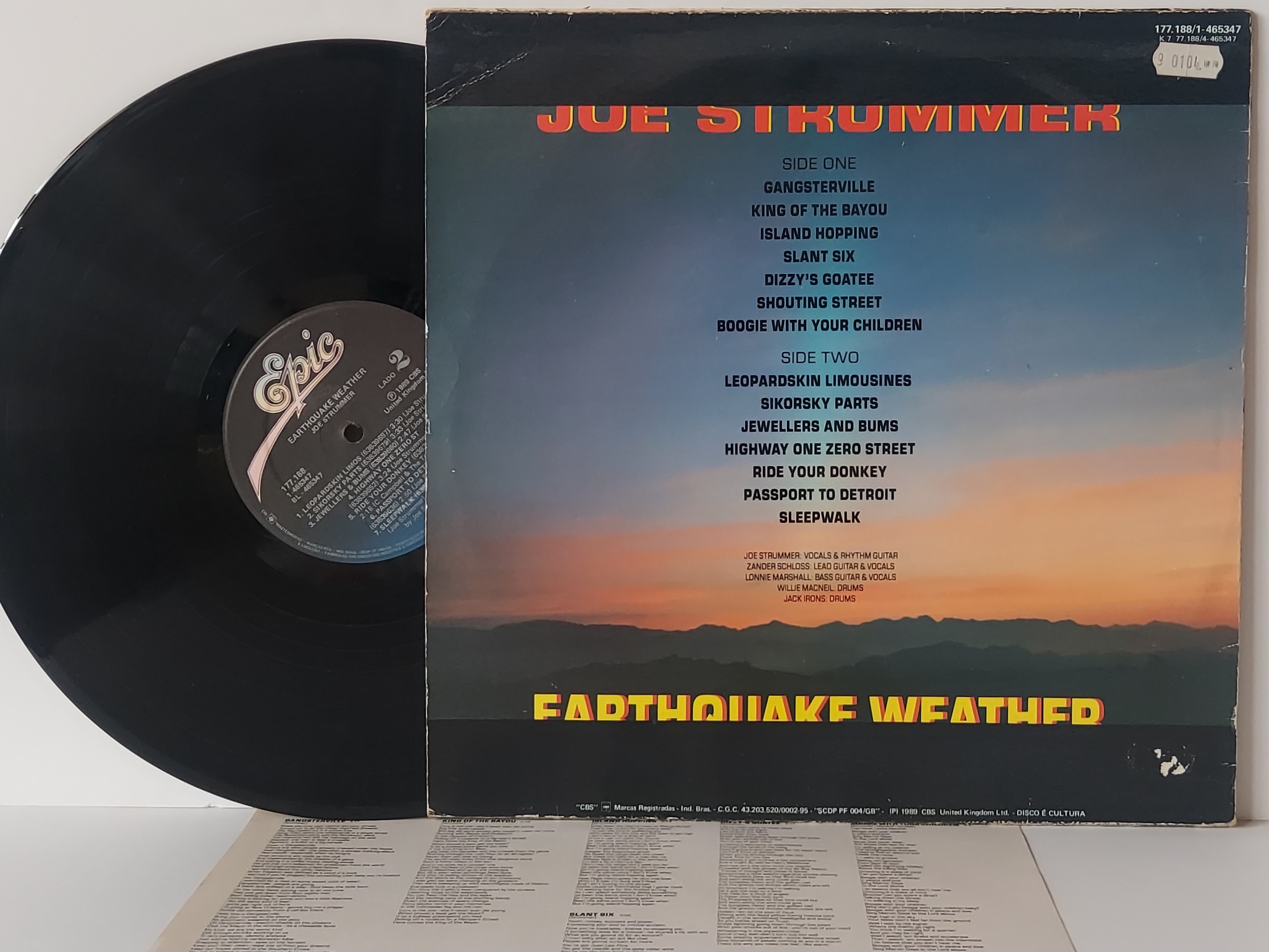 Joe Strummer ‎– Earthquake Weather - VINIL SP