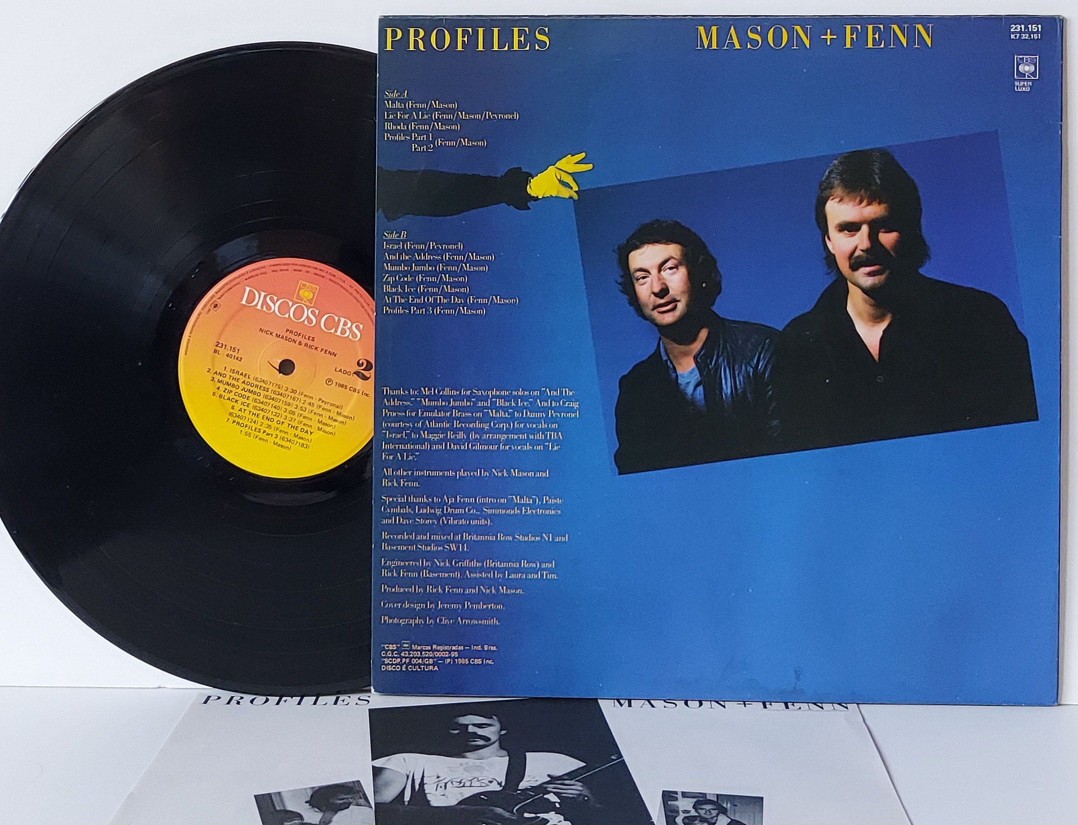 Nick Mason & Rick Fenn ‎– Profiles - VINIL SP
