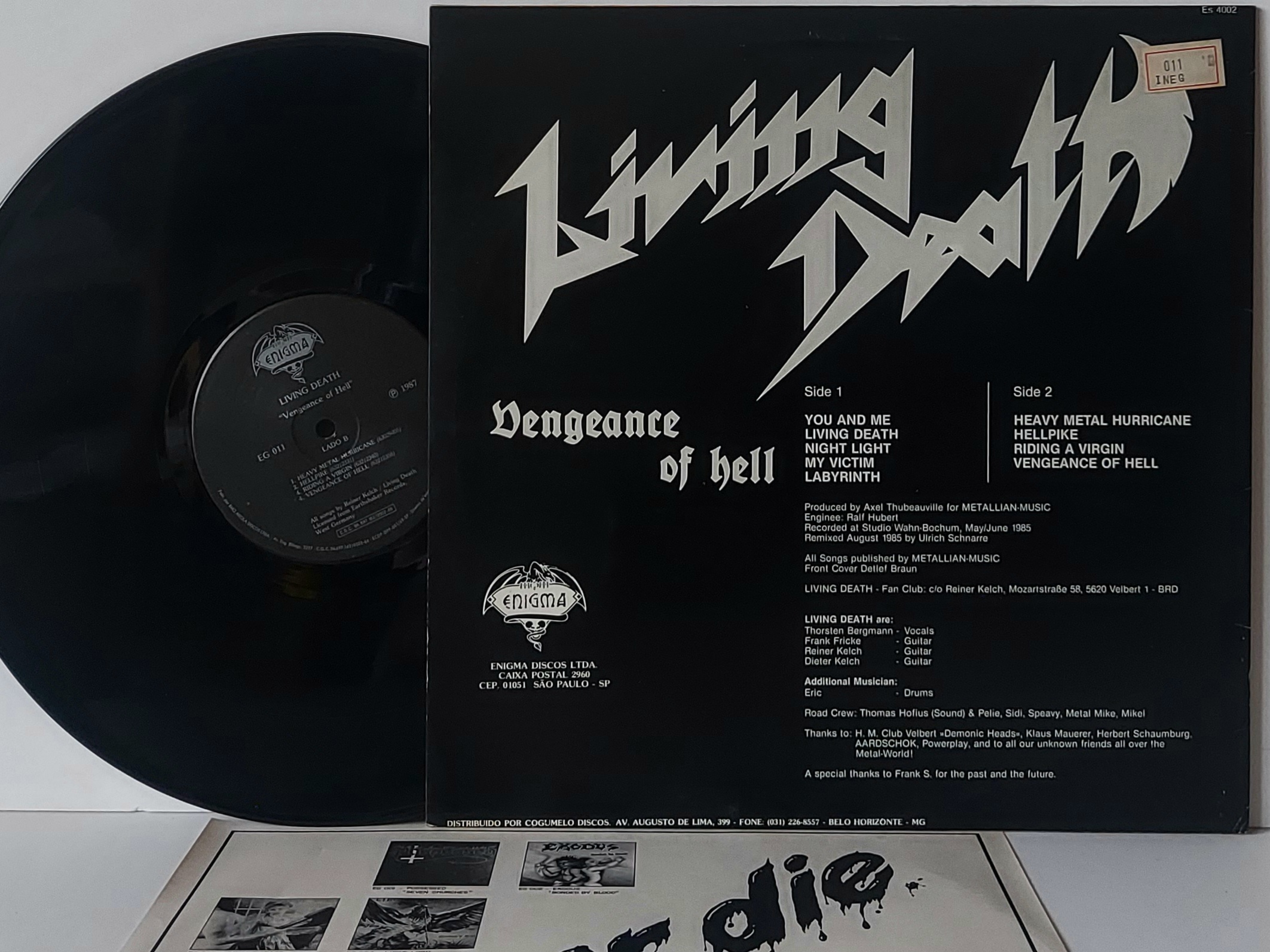 Living Death ‎– Vengeance Of Hell - VINIL SP