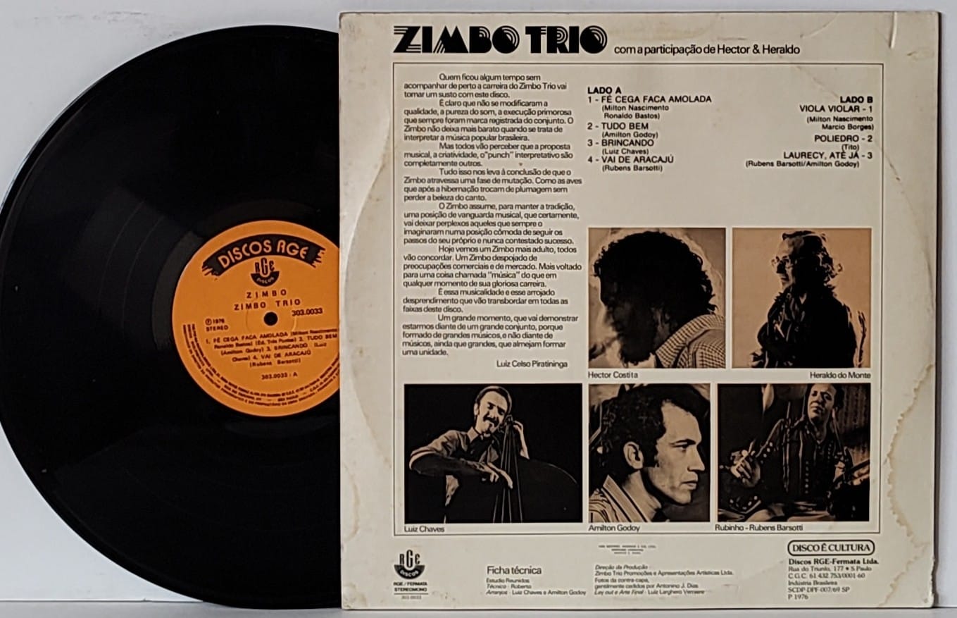 Zimbo Trio – Zimbo - VINIL SP