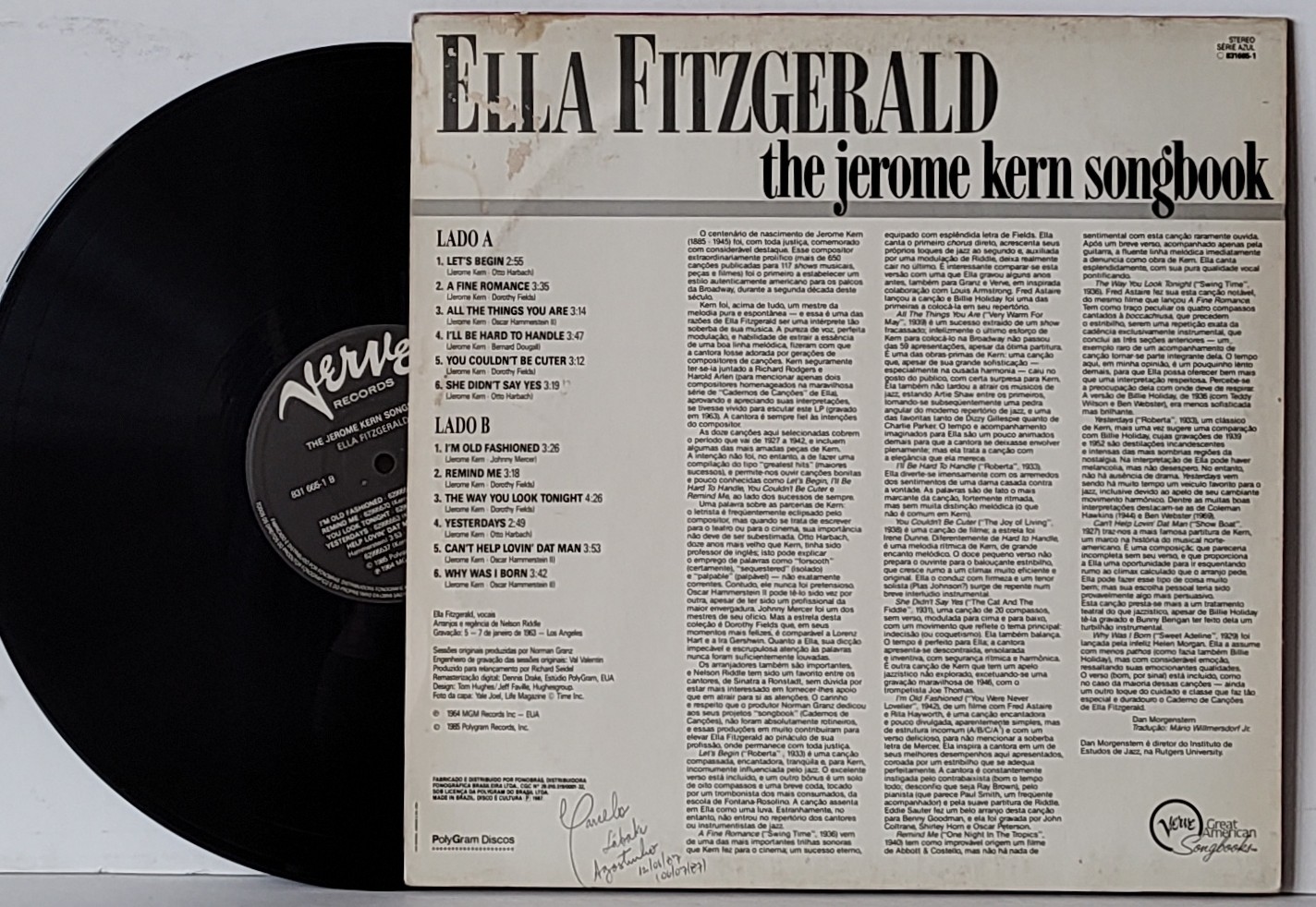 Ella Fitzgerald – The Jerome Kern Song Book - VINIL SP