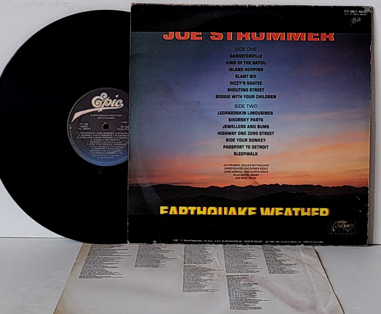Joe Strummer ‎– Earthquake Weather - VINIL SP