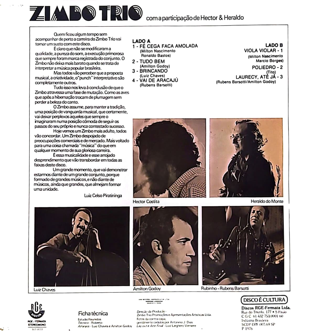 LP Zimbo Trio – Zimbo - VINIL SP