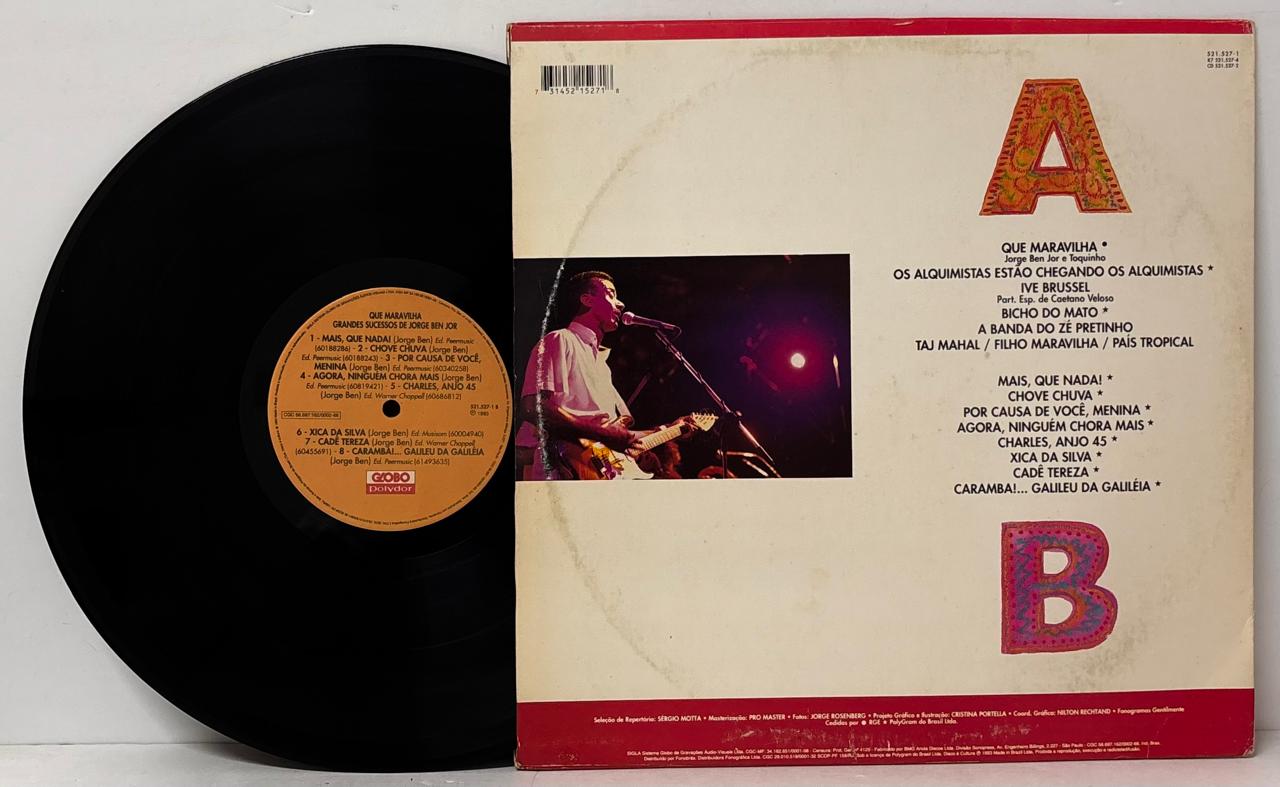 LP Jorge Ben Jor – Que Maravilha (Grandes Sucessos De Jorge Ben Jor ...