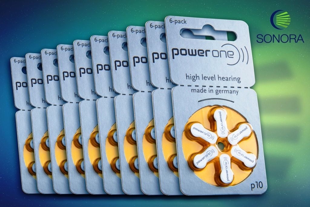PowerOne P10 / PR70 - 10 Cartelas - 60 Baterias para Aparelho Auditivo - SONORAWEB PJ