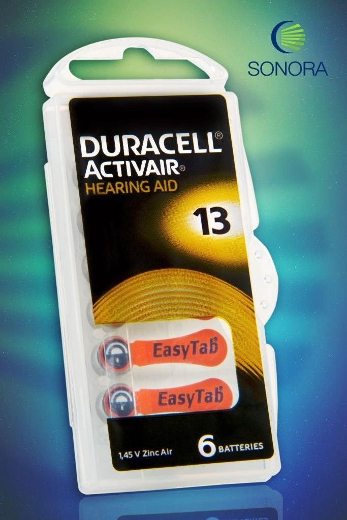 Duracell ActivAir 13 / PR48 - 10 Cartelas - 60 Baterias para Aparelho Auditivo - SONORAWEB PJ