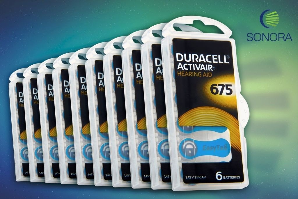Duracell ActivAir 675 / PR44 - 10 Cartelas - 60 Baterias para Aparelho Auditivo - SONORAWEB PJ