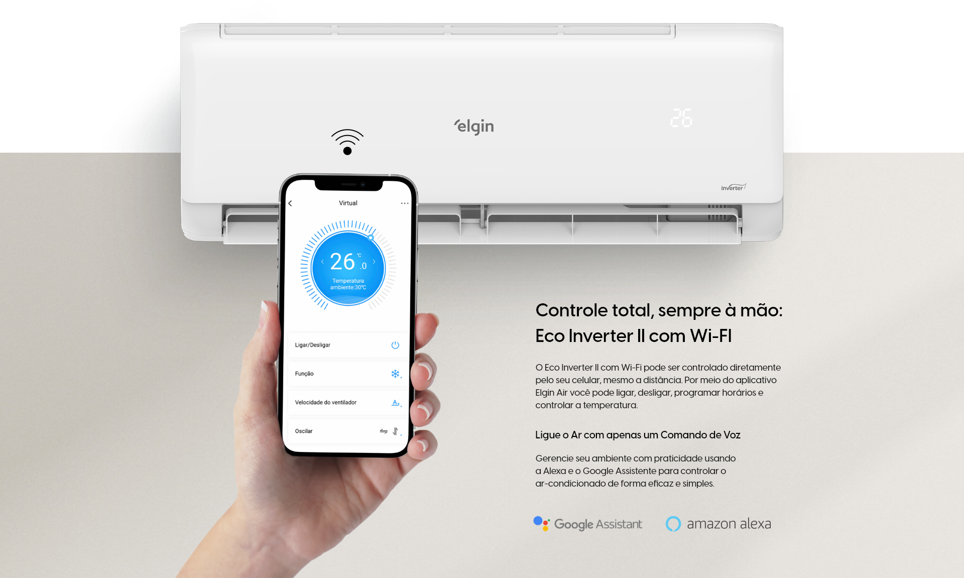 AR CONDICIONADO SPLIT ELGIN ECO INVERTER II 30.000 BTUS COM WI-FI ...