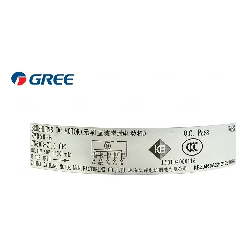 MOTOR VENTILADOR DA EVAPORADORA SPLIT GREE 24 A 30.000 BTUS BLDC 60W ...