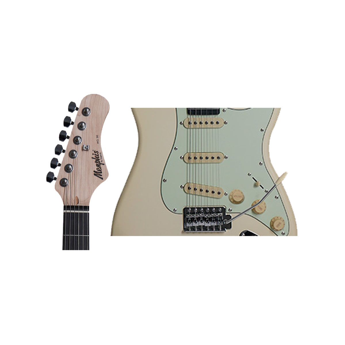 Guitarra Memphis MG-30 OWS Branco Fosco MG30 - Click Music