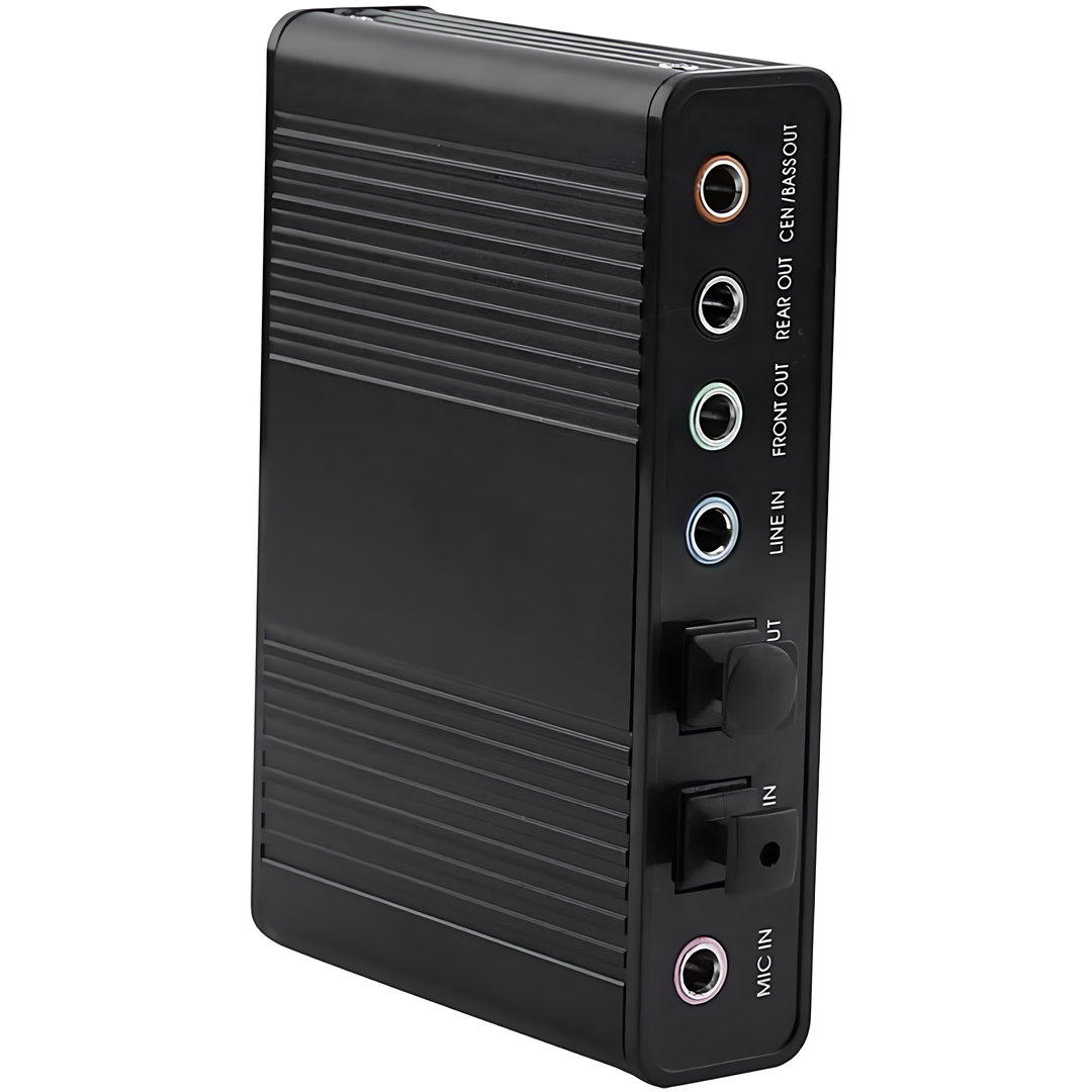 Placa De Áudio Digital Alta Definição USB5.1 6 Canais Spdif - Waver ...