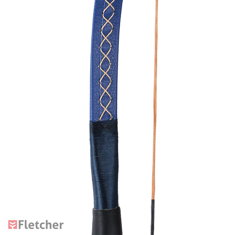 Arco Recurvo Tradicional - Couro Azul - 25 lbs a 28" - Leather Tatar B ...