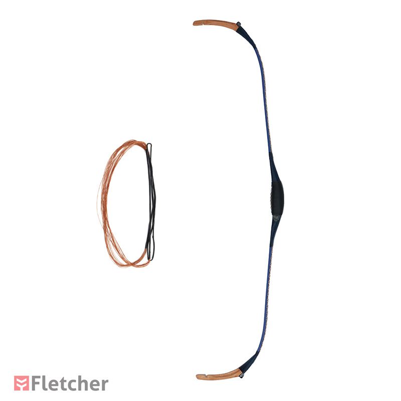 Arco Recurvo Tradicional - Couro Azul - 25 lbs a 28" - Leather Tatar B ...