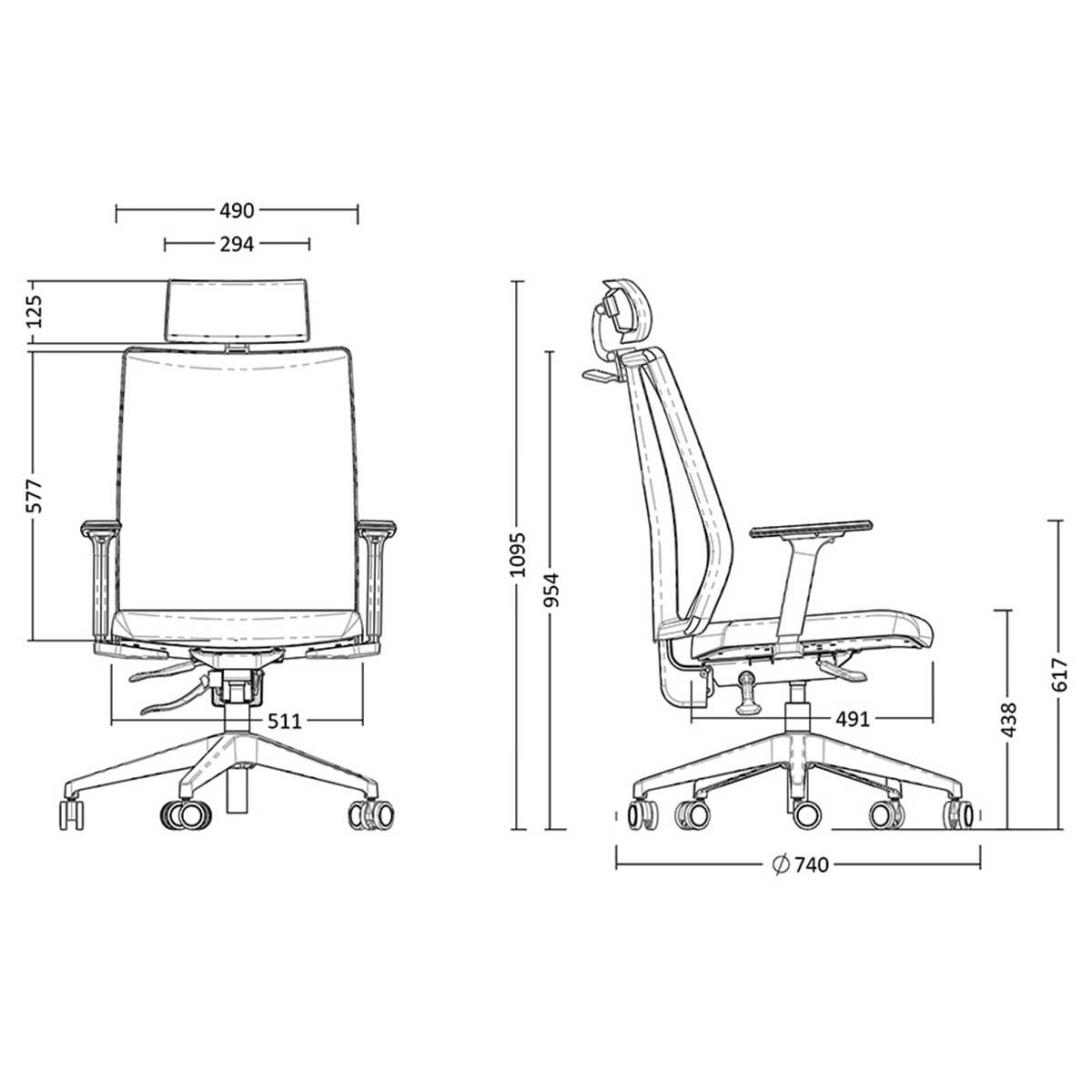Cadeira Addit Presidente Extra Ergonômica Giratória NR17 Frisokar Apoi ...