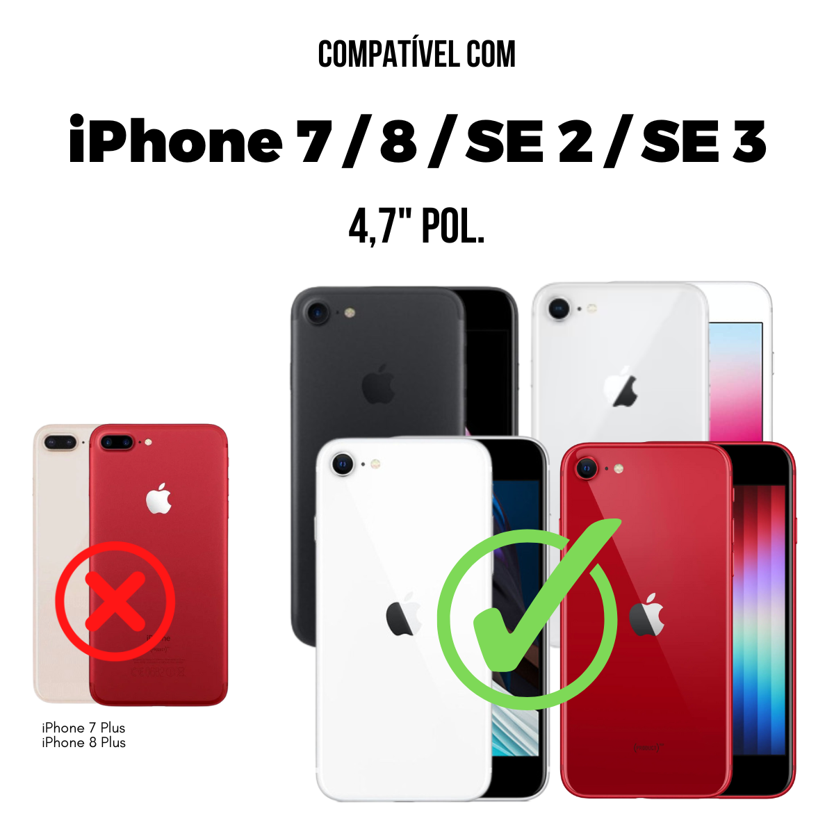 Capa para iPhone 7 / 8 / SE 2 / SE 3 - Dinamic Cam Protection - Gshiel - Gshield - Capas para ...