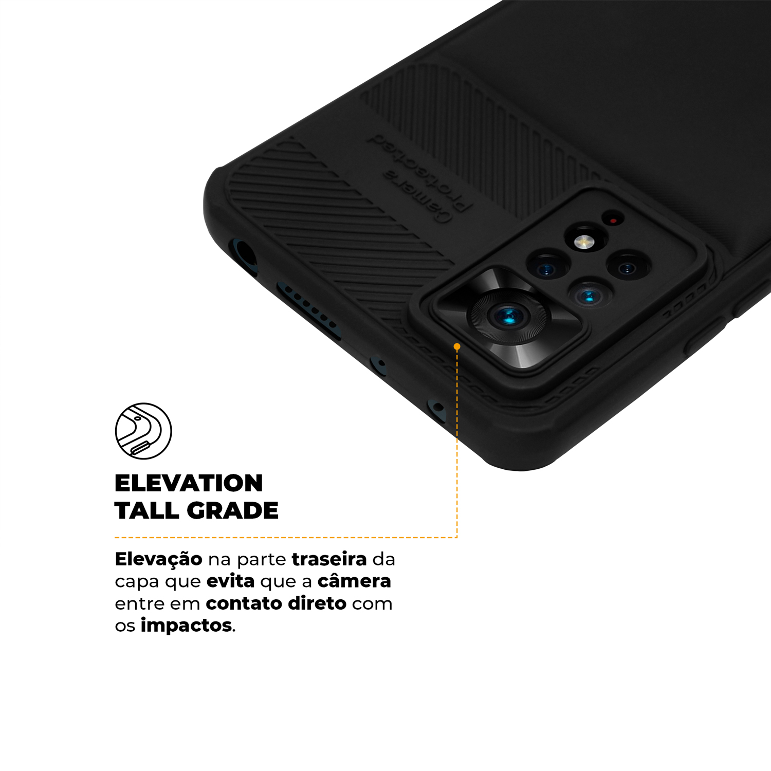 Capa para Xiaomi Redmi Note 11 Pro - Symetric Preta - Gshield - Gshield ...