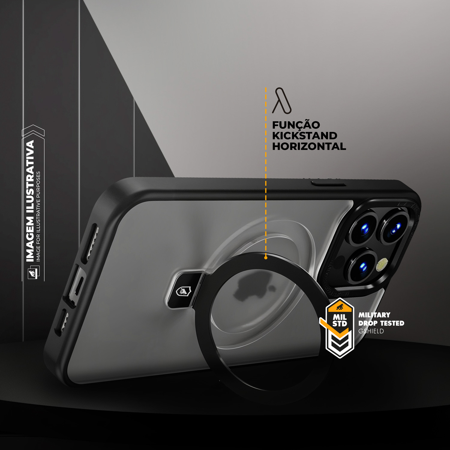 Capa para iPhone 16 Pro Max - Dual Ring - Gshield - Gshield - Capas ...