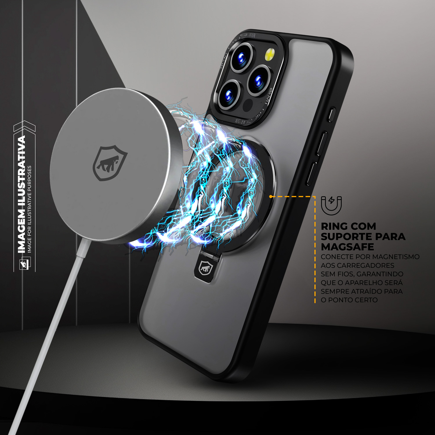 Capa para iPhone 16 Pro Max - Dual Ring - Gshield - Gshield - Capas ...