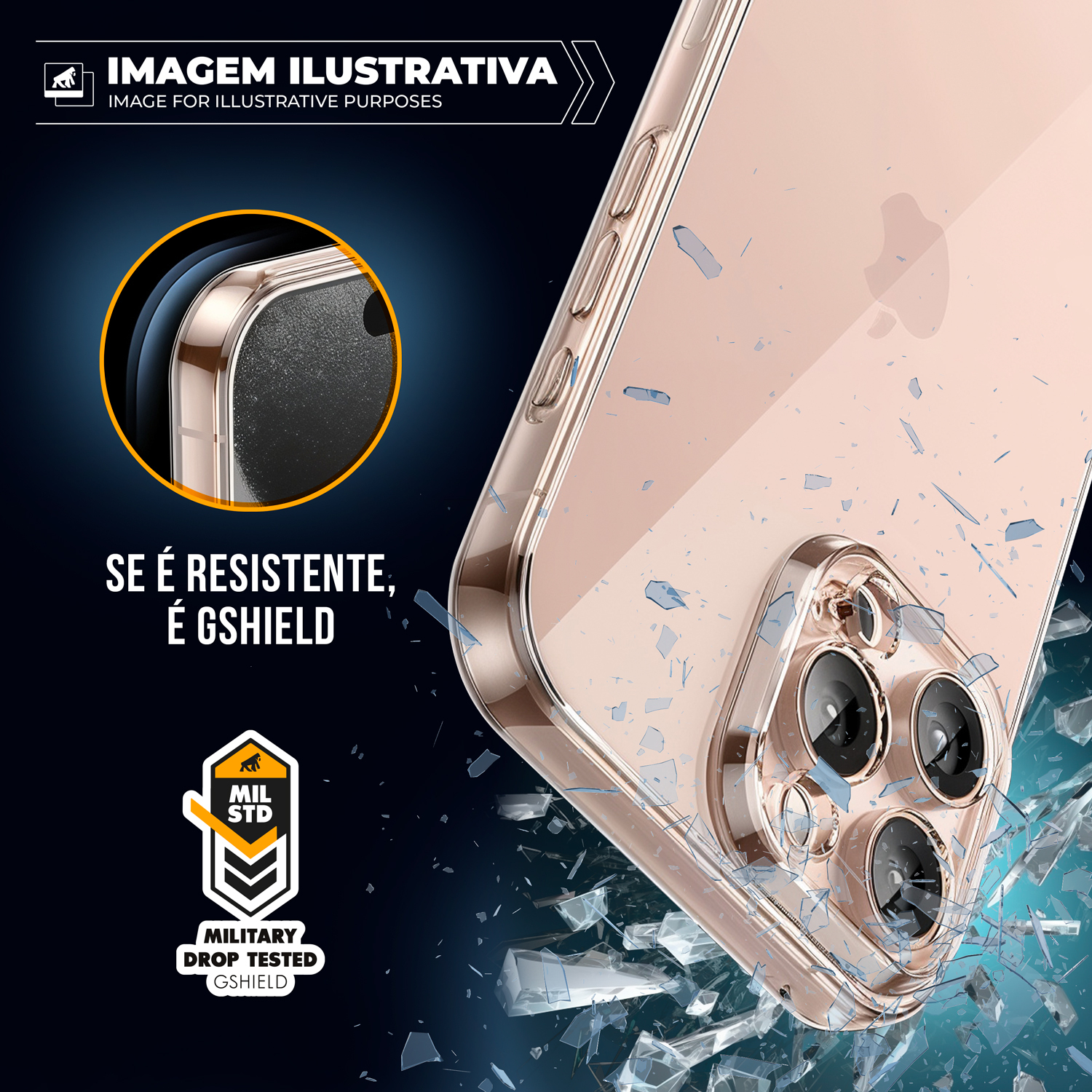 Capa para iPhone 16 Pro - Crystal Slim - NÃO AMARELA - Gshield ...