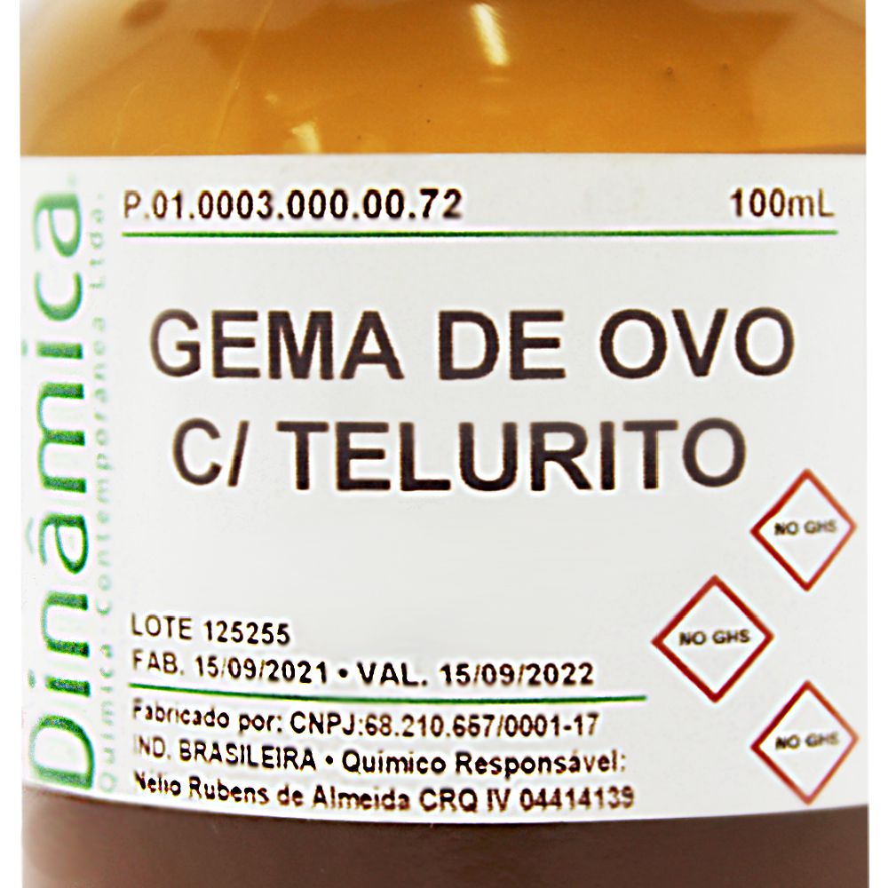 EMULSAO GEMA DE OVO COM TELURITO 100ML - Didática SP