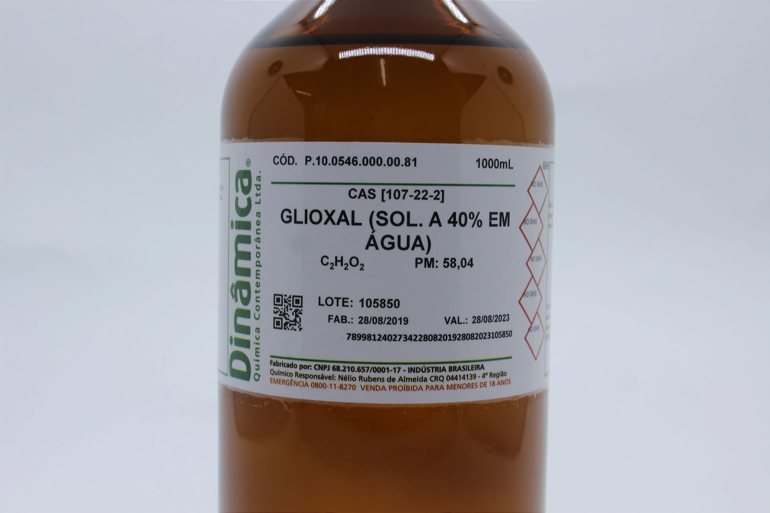 SOLUCAO GLIOXAL 40% EM AGUA 1L - Didática SP