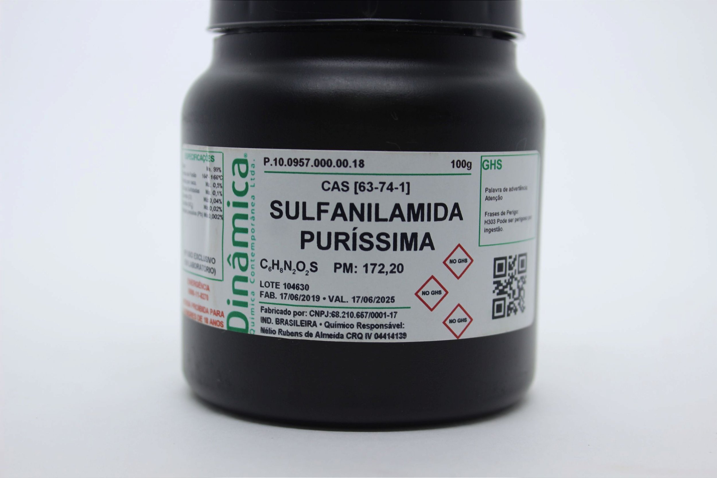 SULFANILAMIDA PA 100G - Didática SP