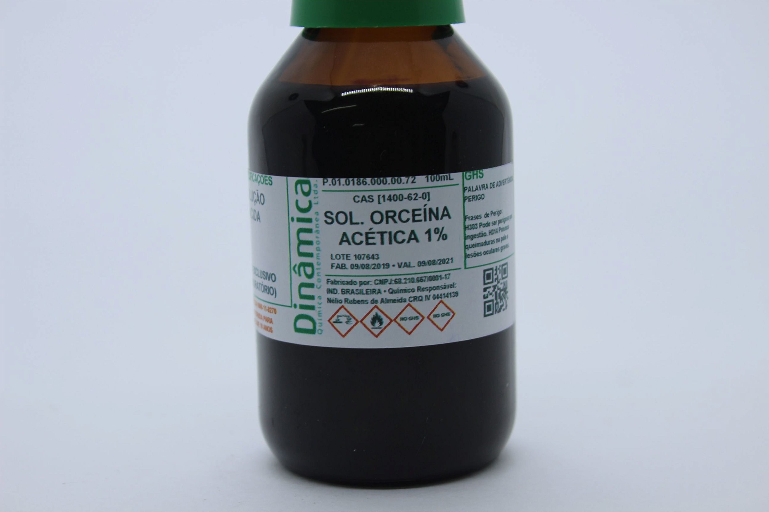 SOLUCAO ORCEINA ACETICA 1% 100ML - Didática SP