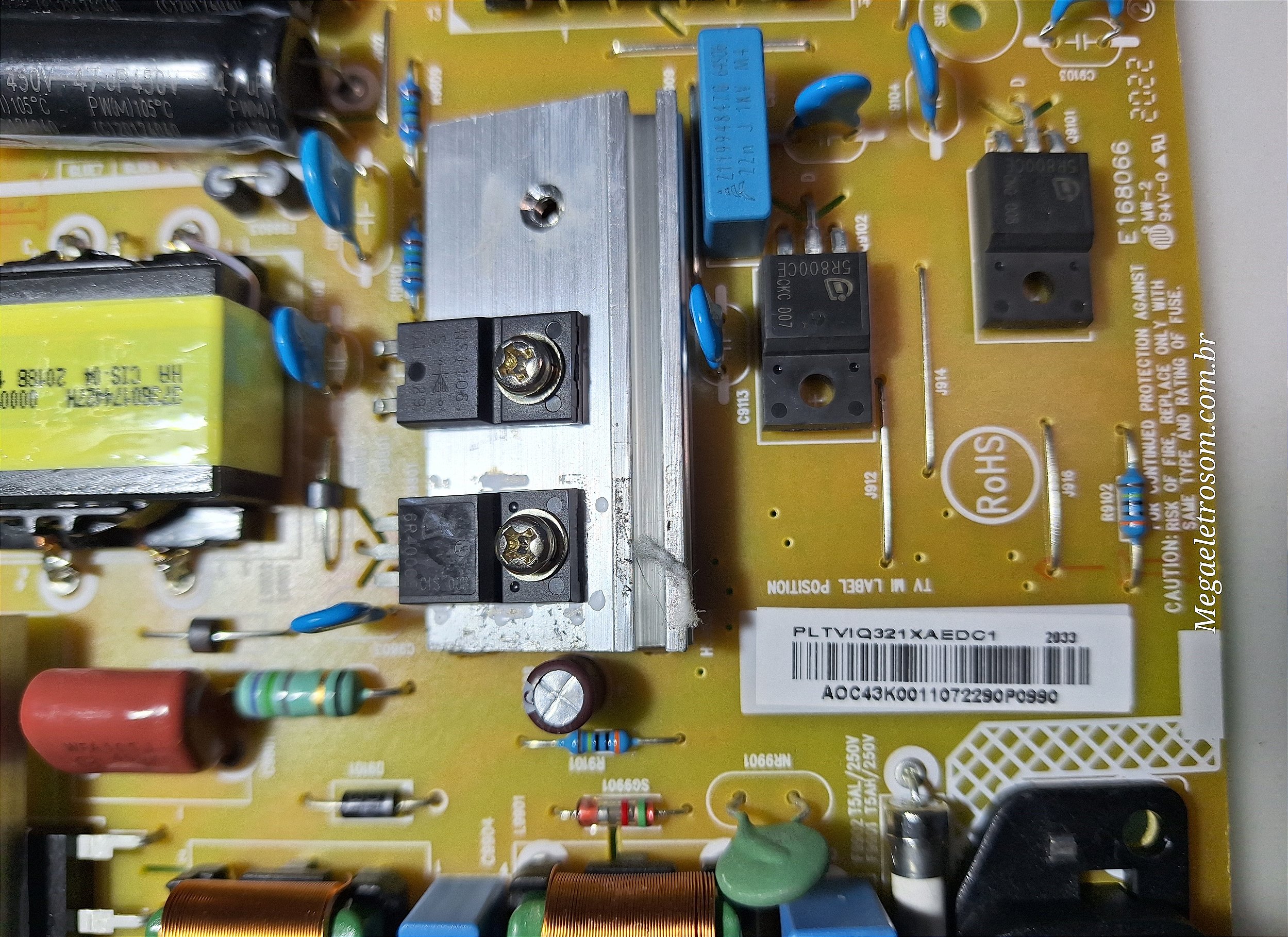 Placa Fonte Tv 43s5295/78g | 715g9856-p02-002-001m - MEGAELETROSOM