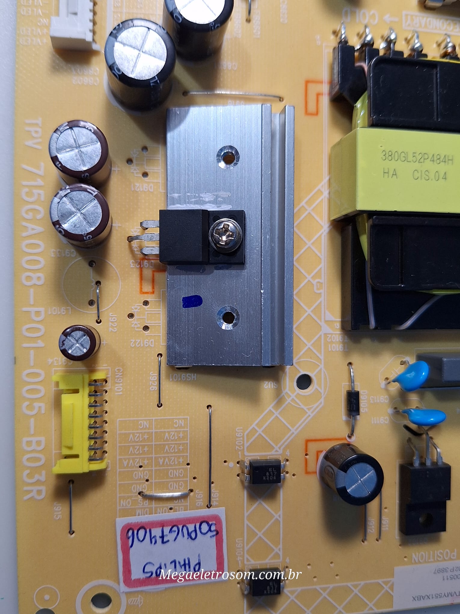 Placa Fonte Philips 50pug7406/78 715ga008-p01-005-b03r - MEGAELETROSOM