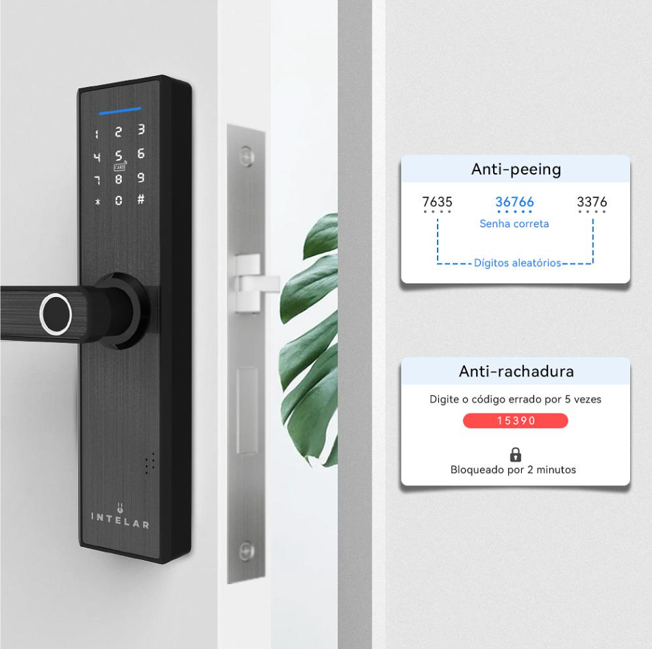 Smart Fechadura Biométrica Eletronica Digital Touch Wifi - MEGAELETROSOM