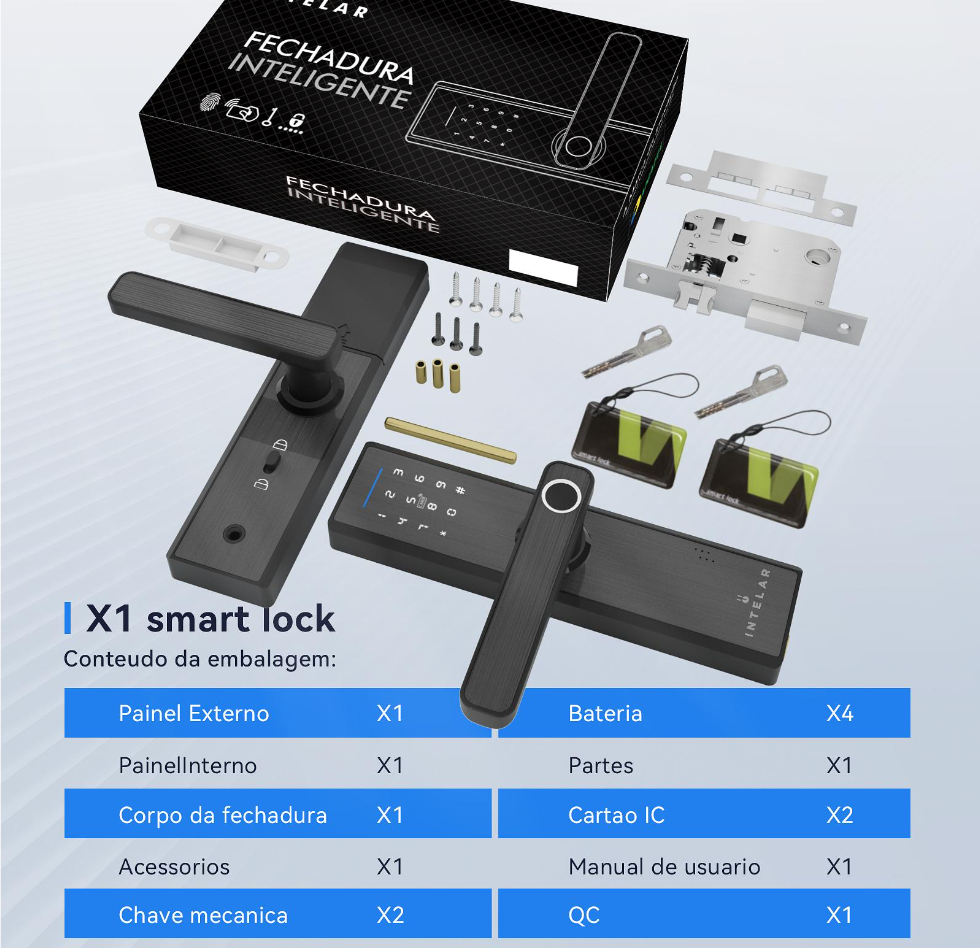 Smart Fechadura Biométrica Eletronica Digital Touch Wifi - MEGAELETROSOM