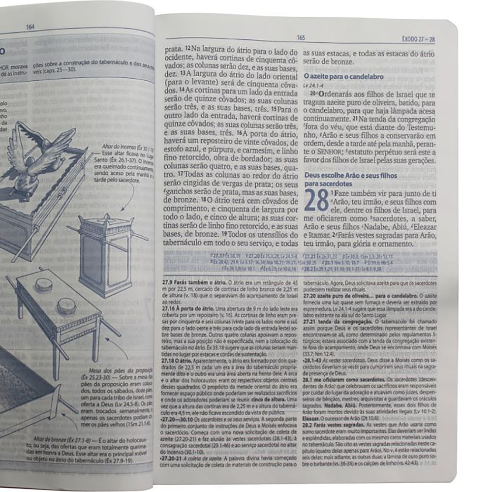 Bíblia de Estudo Genebra Letra Grande capa Azul Escuro Luxo - Livraria ...
