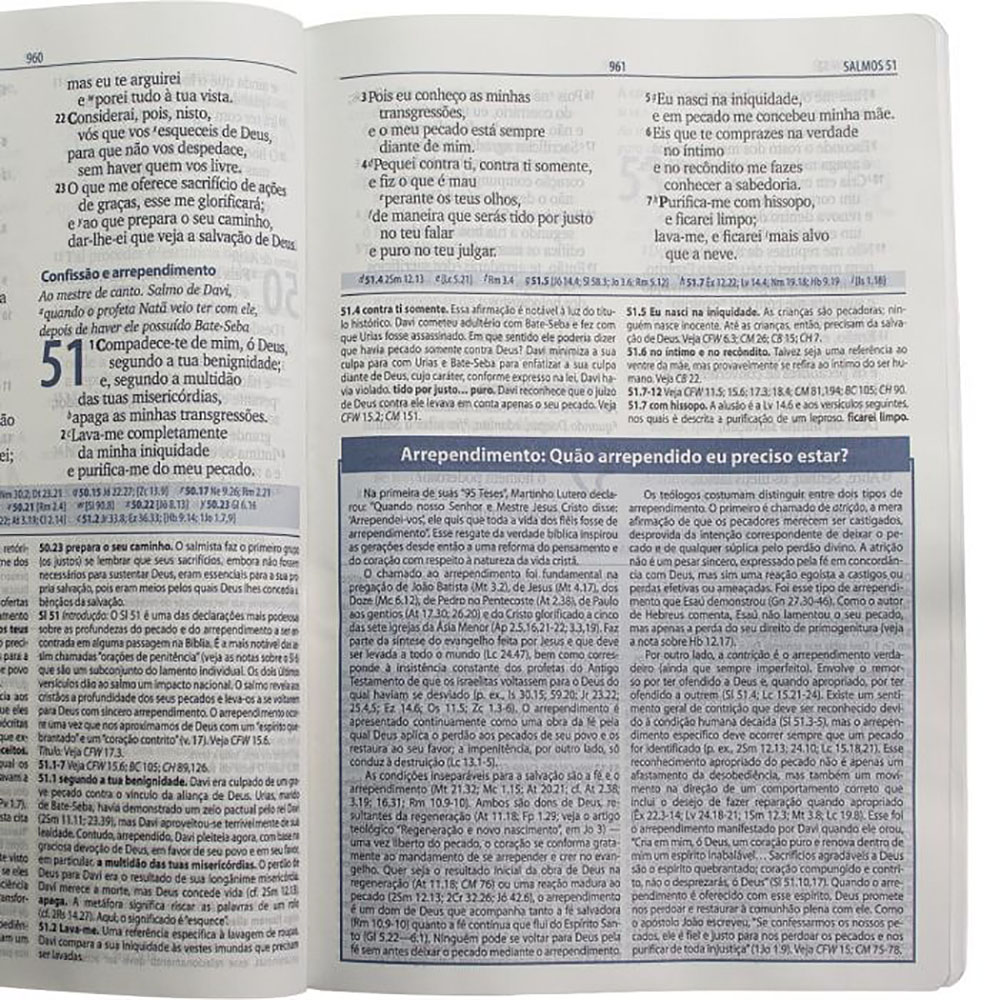 Bíblia de Estudo Genebra Letra Grande capa Azul Escuro Luxo - Livraria ...