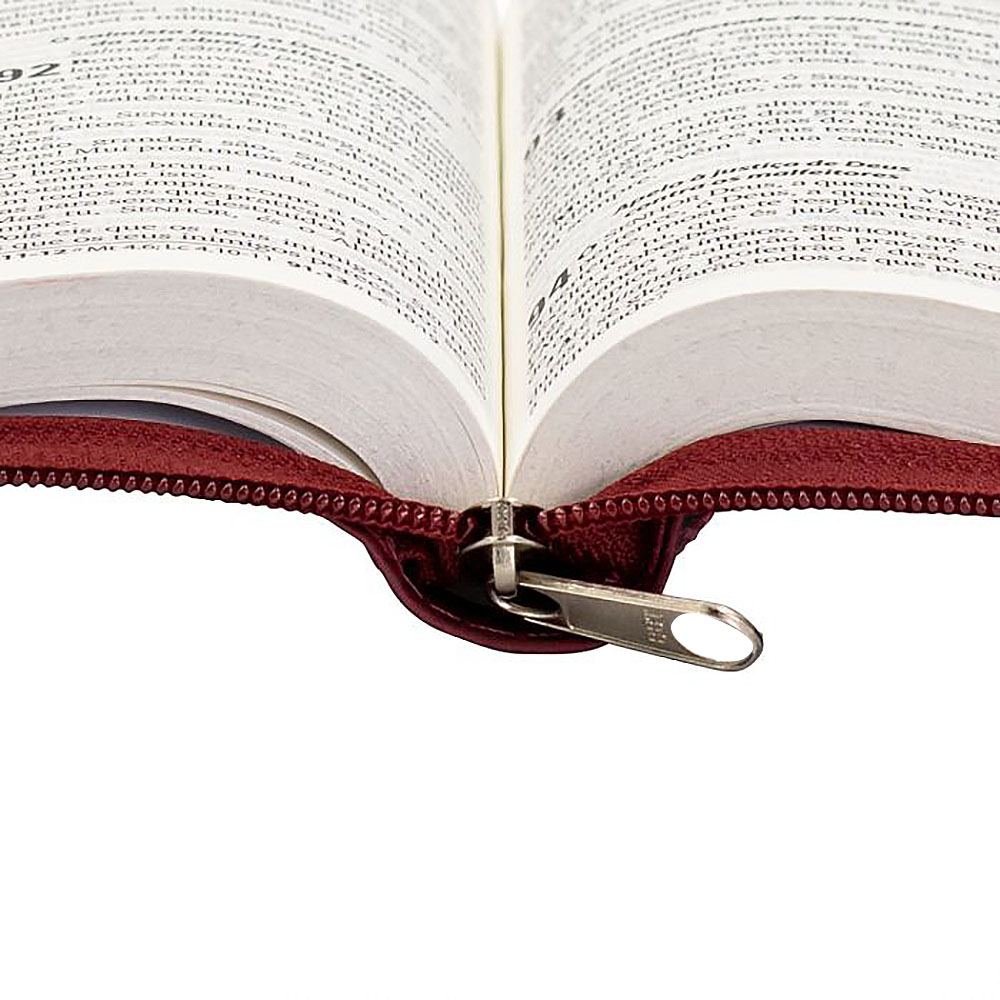 Bíblia ARC Letra Grande Capa com Zíper Vermelha - Livraria Evangélica ...