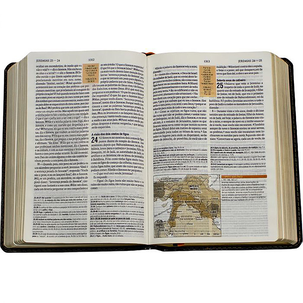 Bíblia de Estudo NAA tamanho Médio capa Azul - Livraria Evangélica Online