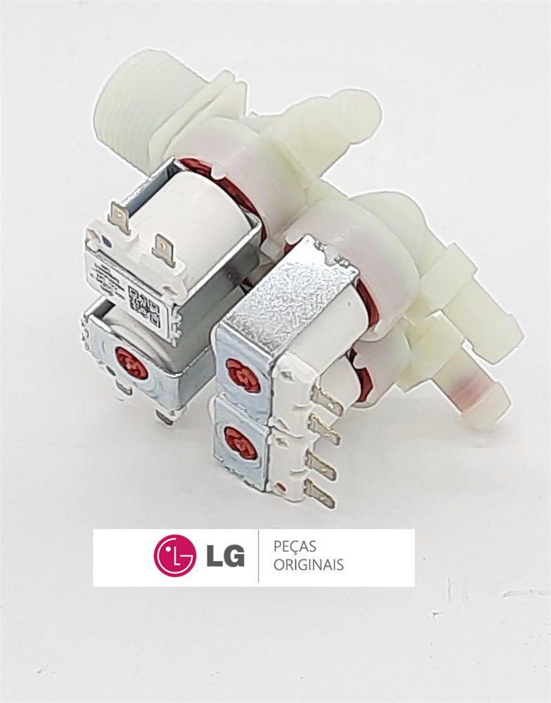 Válvula entrada de agua 4 vias 12v lava e seca LG 5220FR2008N ...
