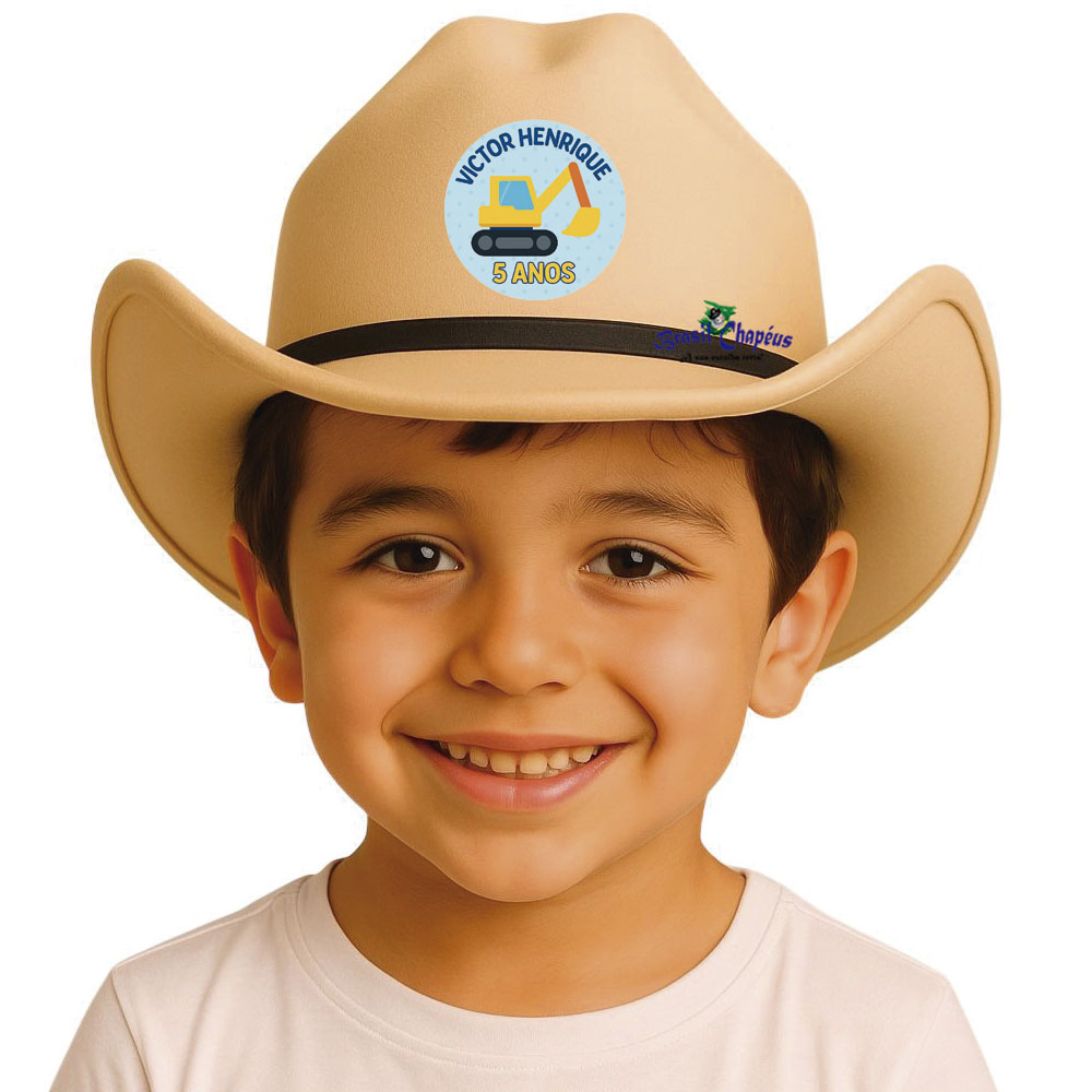 Chapéu Cowboy Infantil EVA Personalizado Unissex - Brasil Chapéus