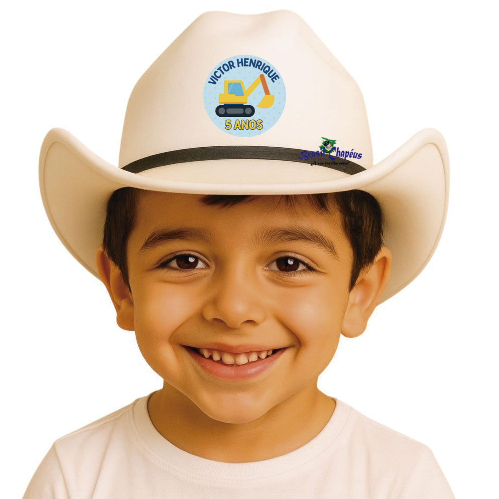 Chapéu Cowboy Infantil EVA Personalizado Unissex - Brasil Chapéus