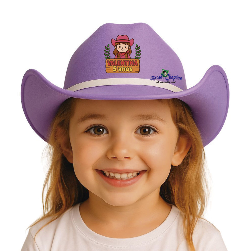 Chapéu Cowboy Infantil EVA Personalizado Unissex - Brasil Chapéus