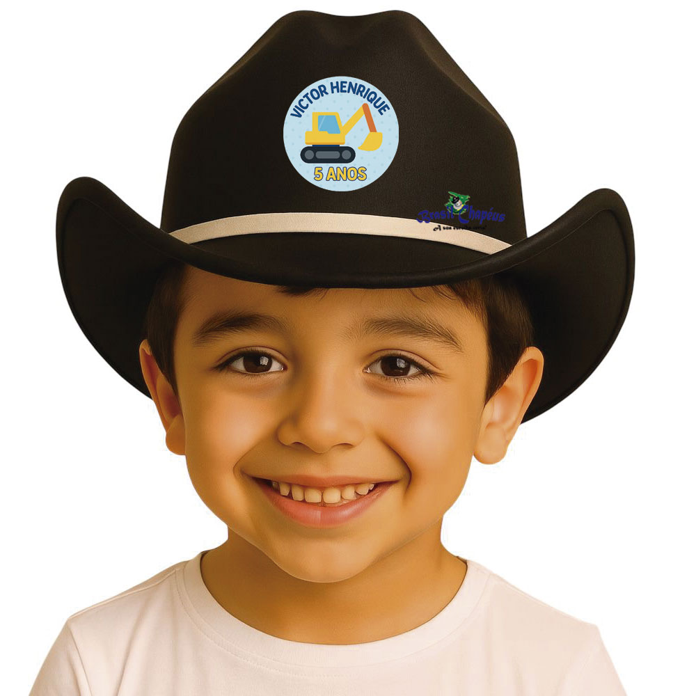 Chapéu Cowboy Infantil EVA Personalizado Unissex - Brasil Chapéus