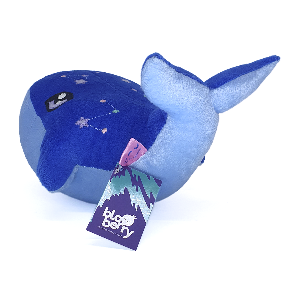 Pelúciaa Grande Baleia Azul - Blooberry - Fofuras feitas a mão