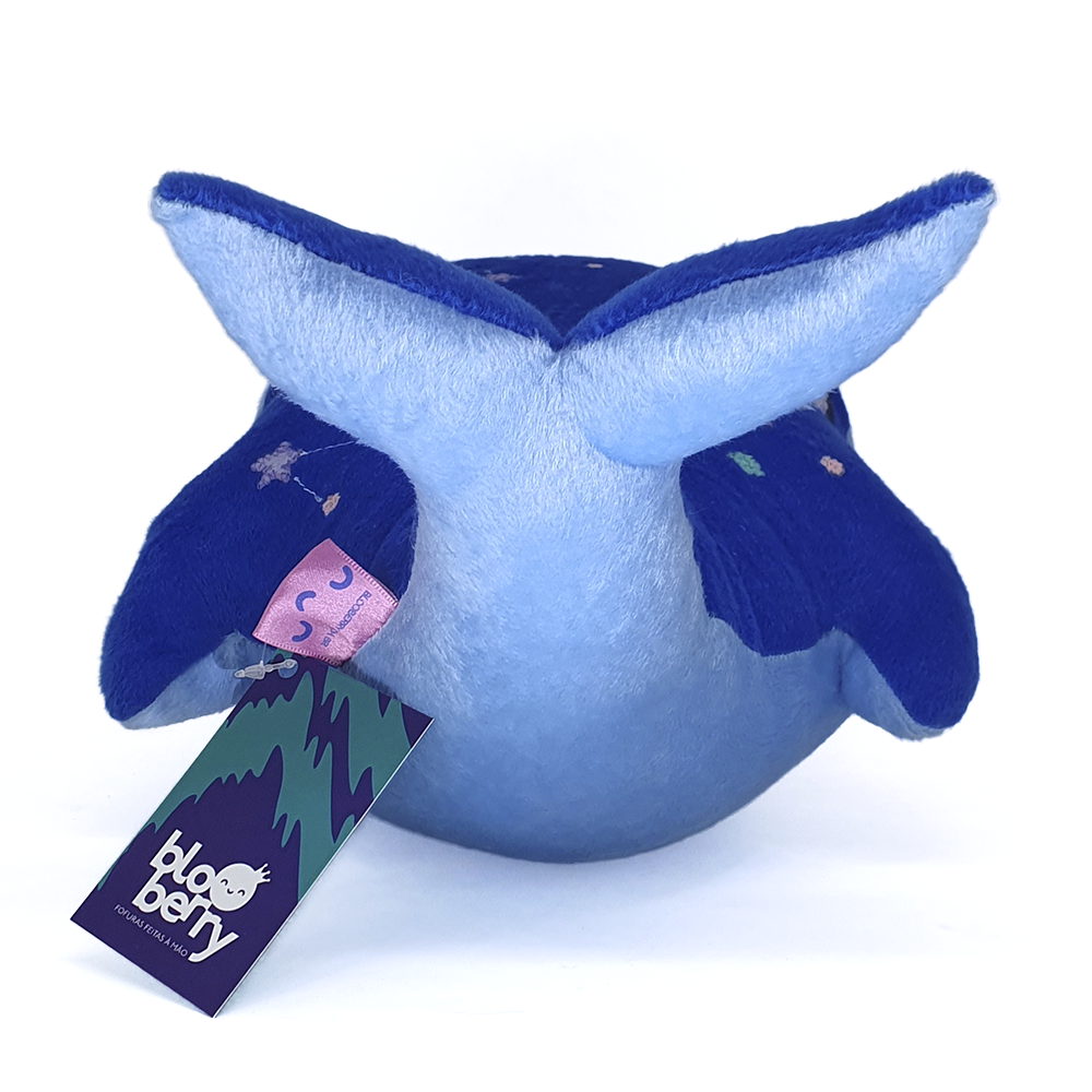 Pelúciaa Grande Baleia Azul - Blooberry - Fofuras feitas a mão