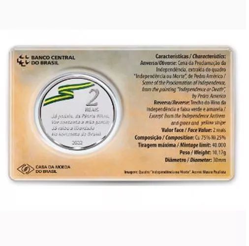 Kit Moedas 2 e 5 Reais Bicentenario 200 anos independencia - MoedaRara ...