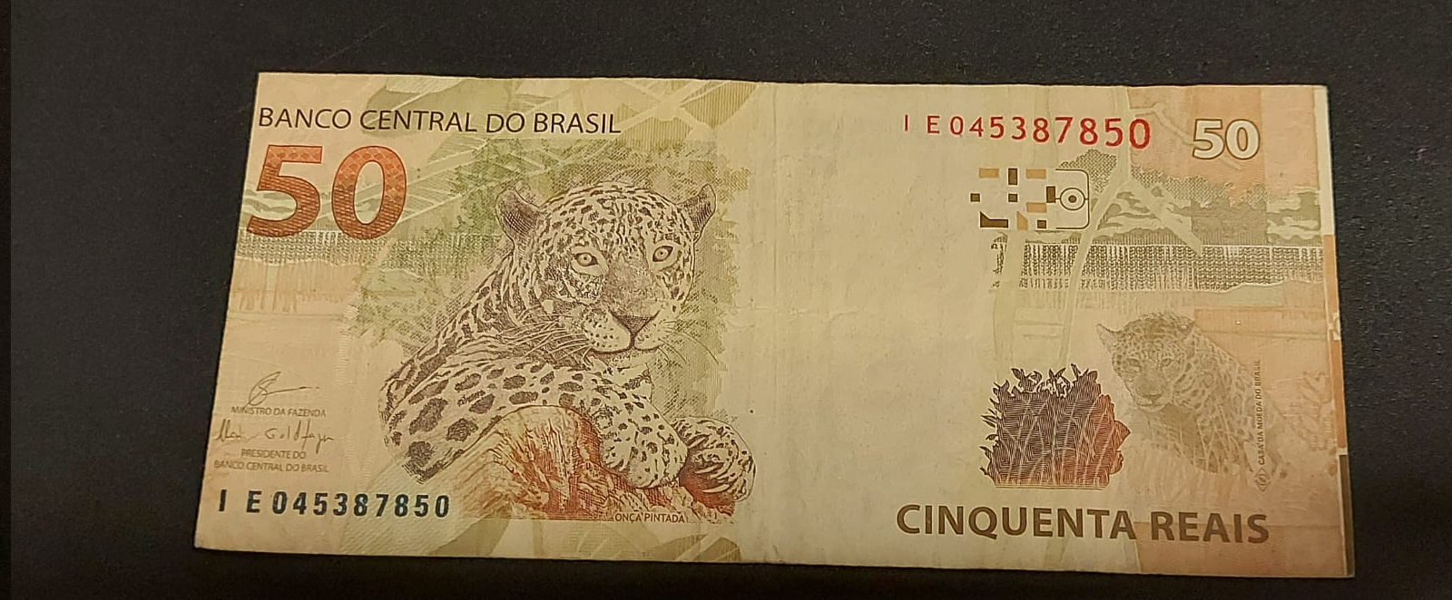 Cédula 50 reais Erro de Corte - MoedaRara Numismática